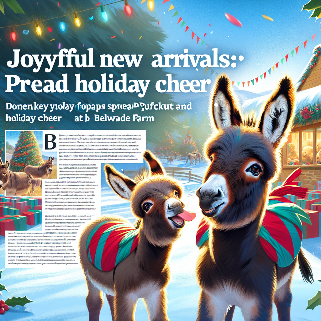 Joyful New Arrivals: Donkey Foals Peanut And Popcorn Spread Holiday Ch ...