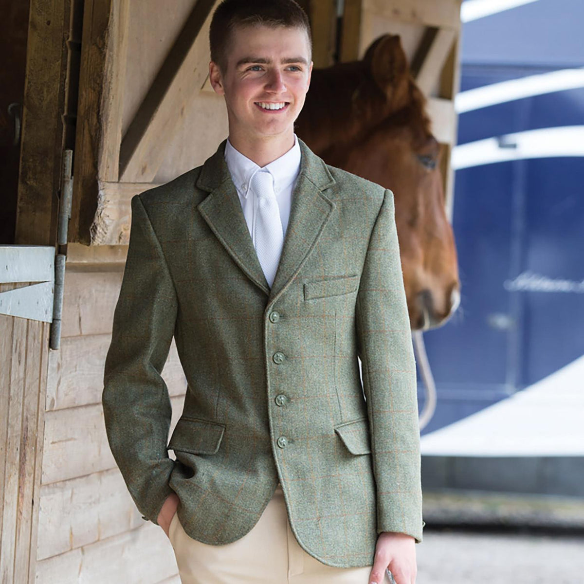 Equetech Boys Claydon Tweed Riding Jacket | Comfortable – Just Horse Riders