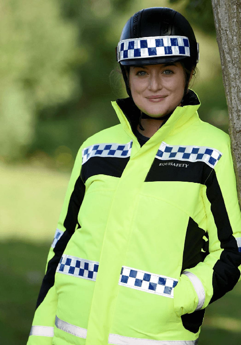 Equisafety Polite Hi-Vis Lightweight Waterproof Jacket – Just Horse Riders