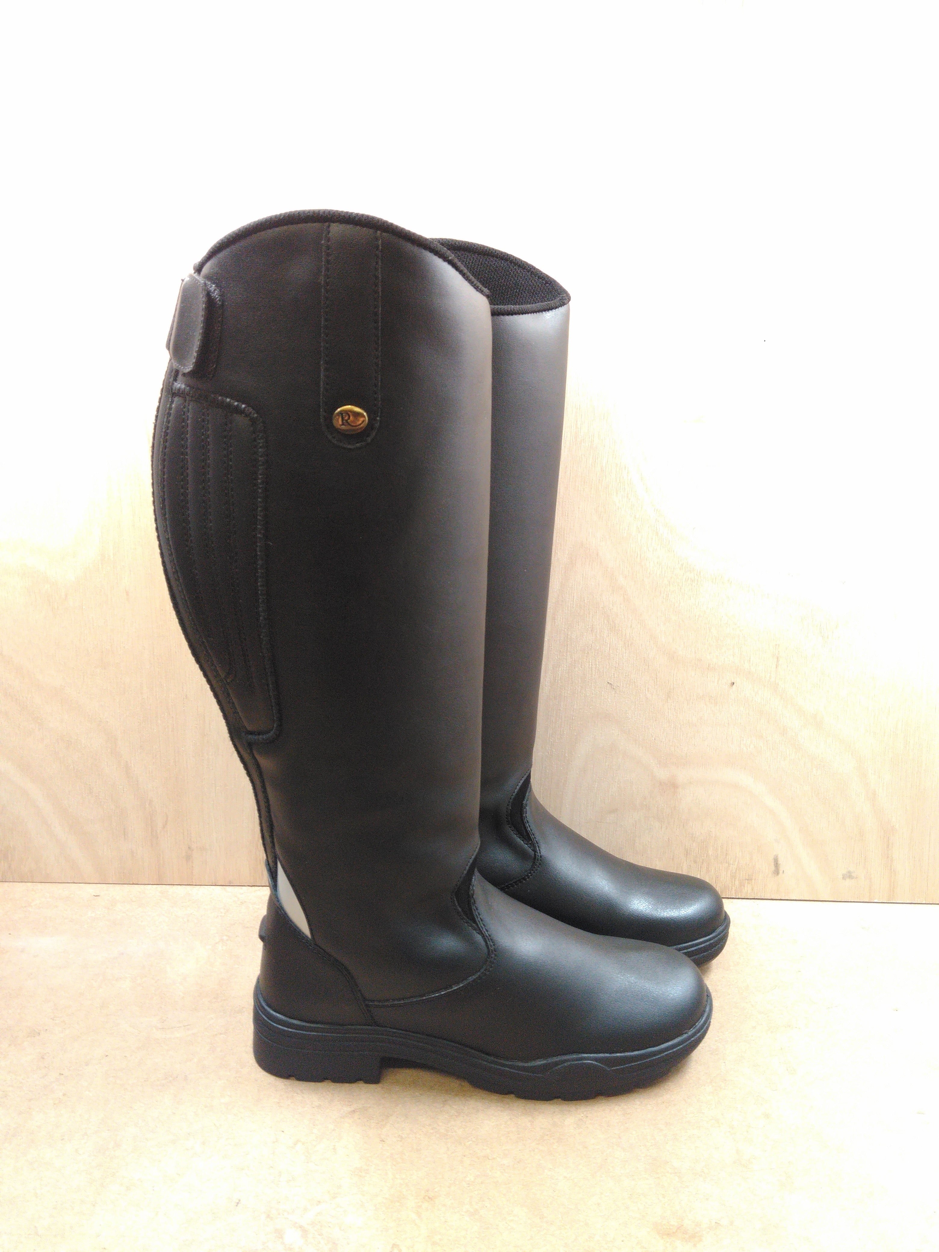 [Grade A - Clearance] Rhinegold Nebraska Synthetic Long Boot Wide Leg ...